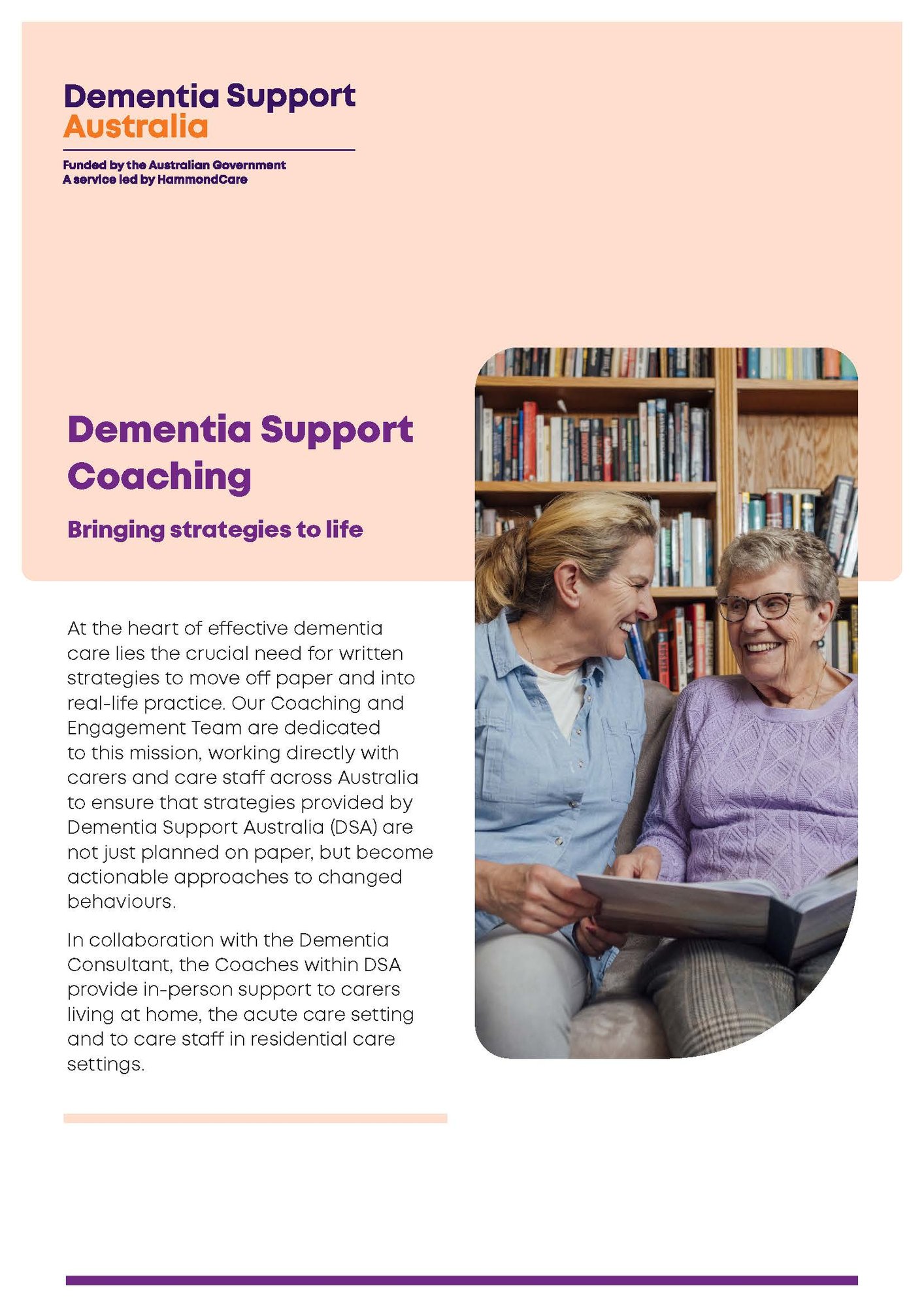 Dementia Support Coaching Flyer